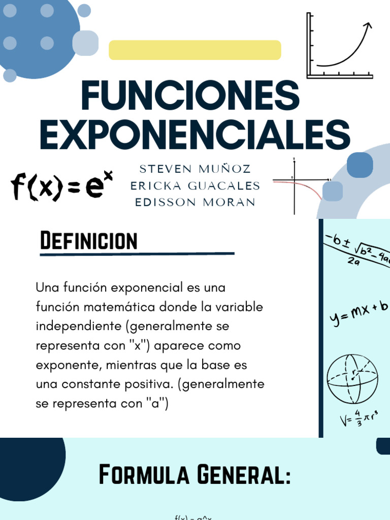 Propiedades y Fórmulas de Funciones Exponenciales | PDF | Funcion ...