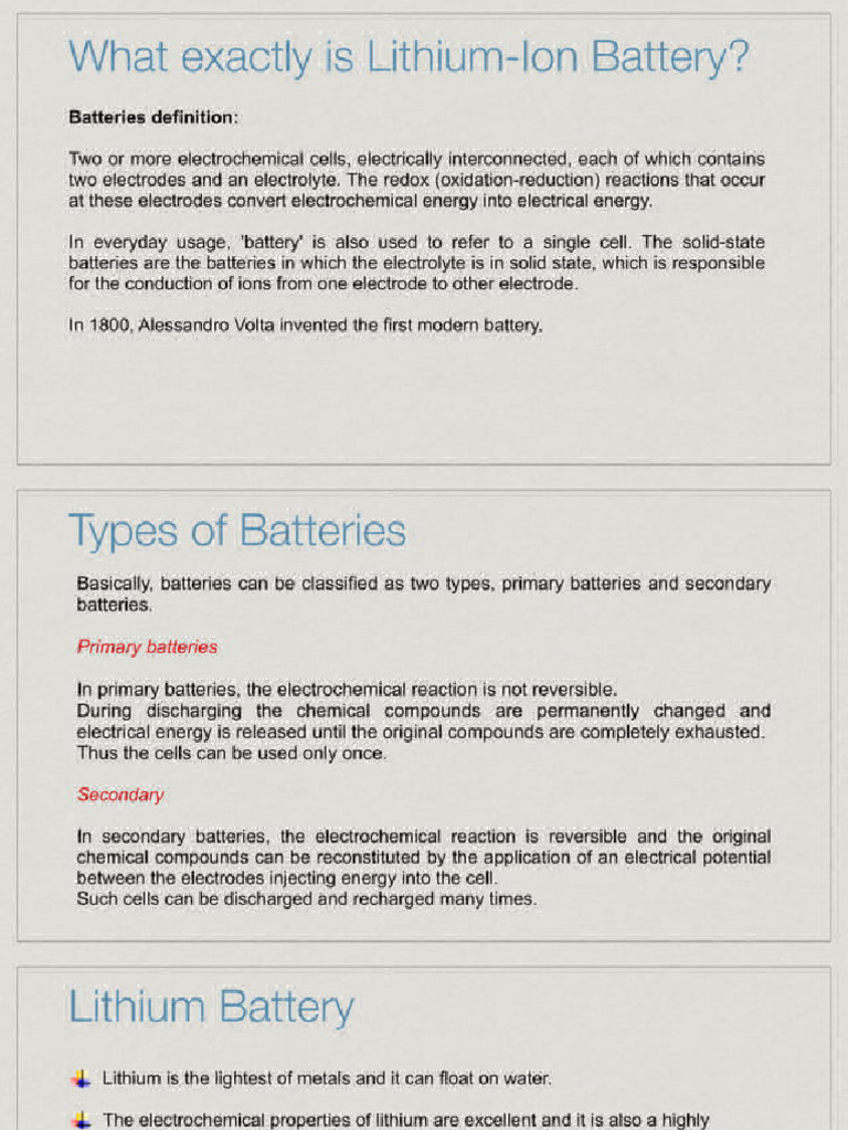 Li-Ion Battery | PDF