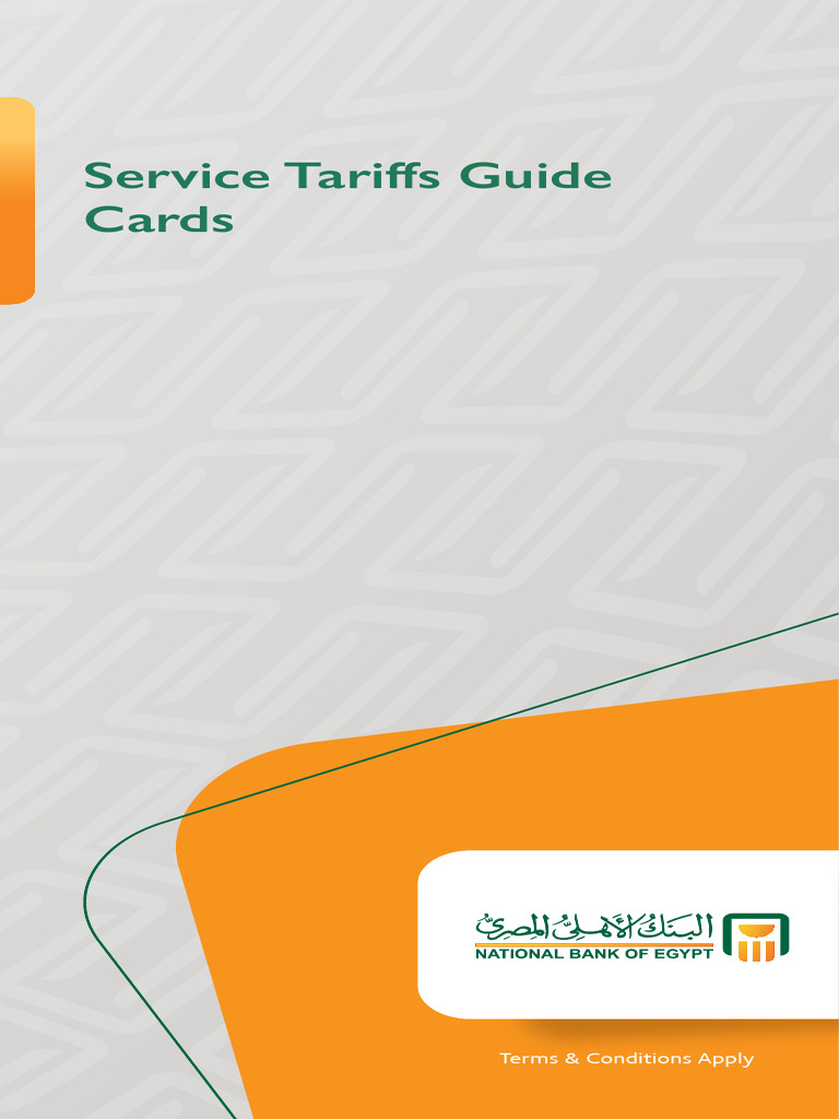 Service Tariffs Guide Cards: Terms & Conditions Apply | PDF | Debit ...