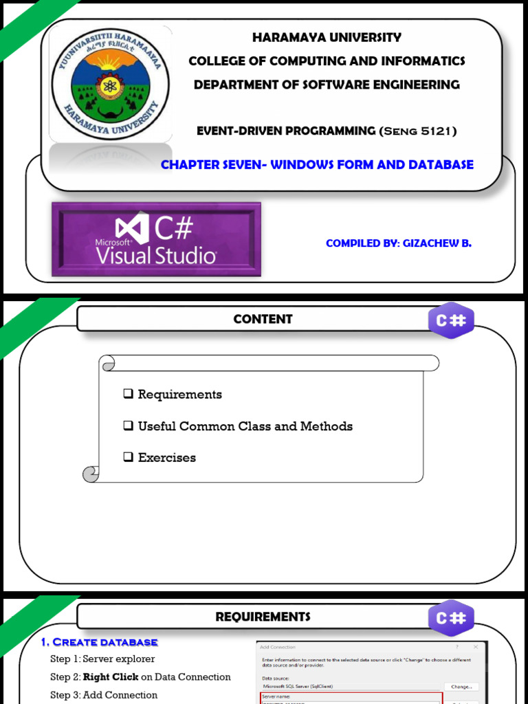Chapter 7 - Windows Form and Database | PDF | Databases | Microsoft Sql Server