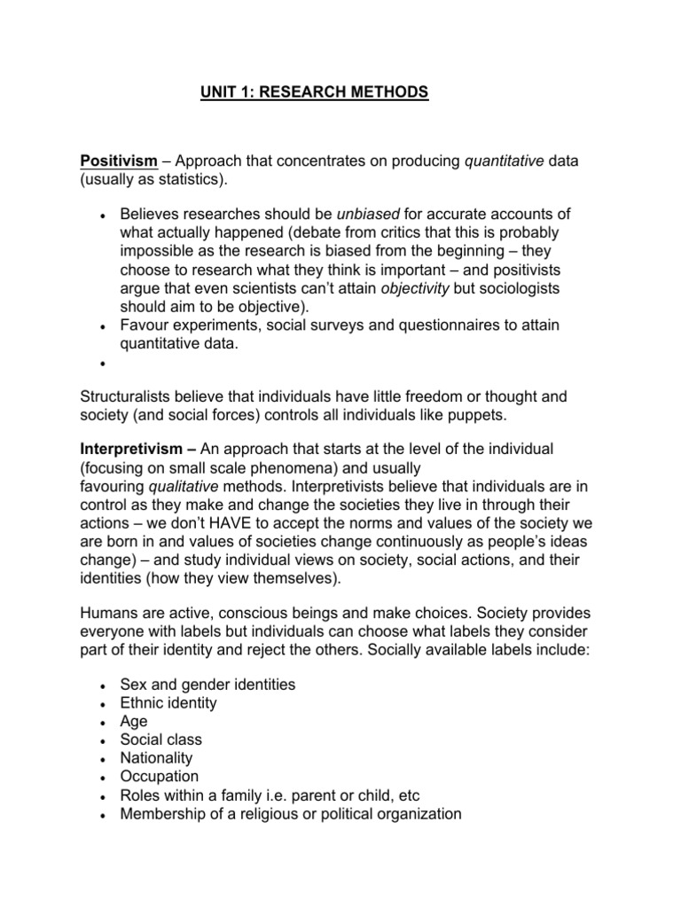 Research Methods in Sociology Explained | PDF | Sampling (Statistics ...