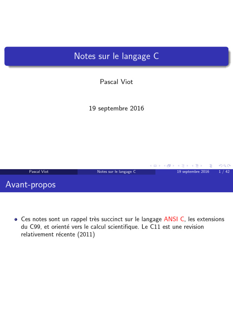 Cours 1 New | PDF | Pointeur (programmation) | C (Langage de programmation)
