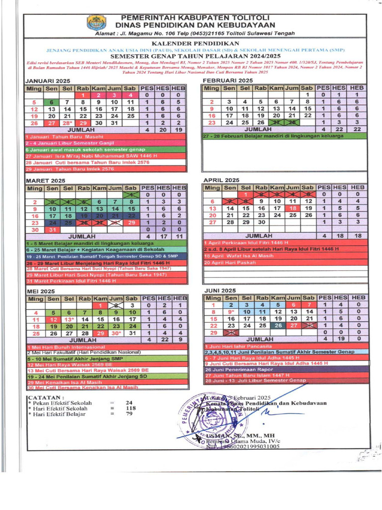 Kalender Pendidikan | PDF