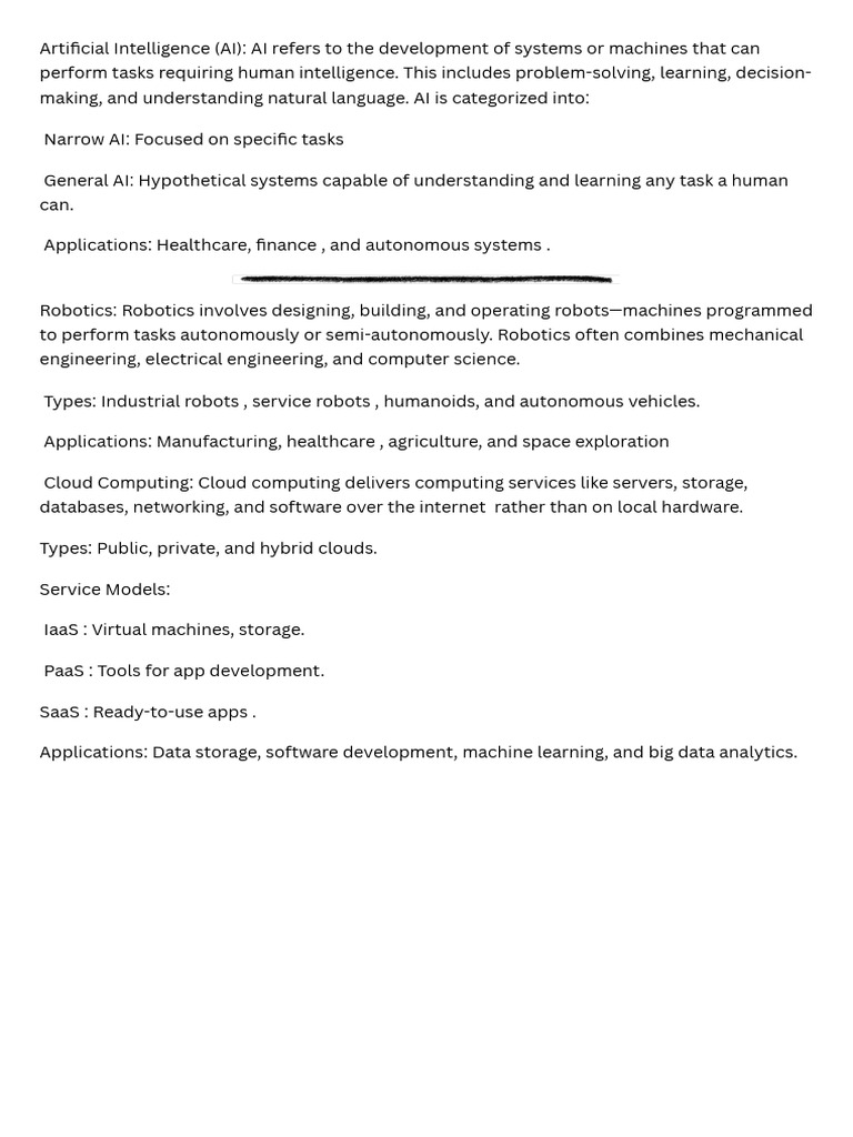 Artificial Intelligence (AI) AI refers to the development of systems or ...