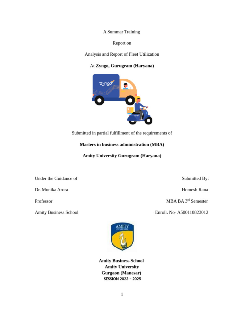 Internship report | PDF | Logistics | Data Analysis