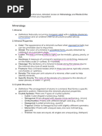 2026 Science Olympiad Rocks Cheat Sheet | PDF | Minerals | Igneous Rock