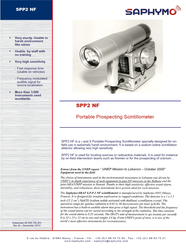 17 Portable Prospecting Scintillometer SPP2 | PDF
