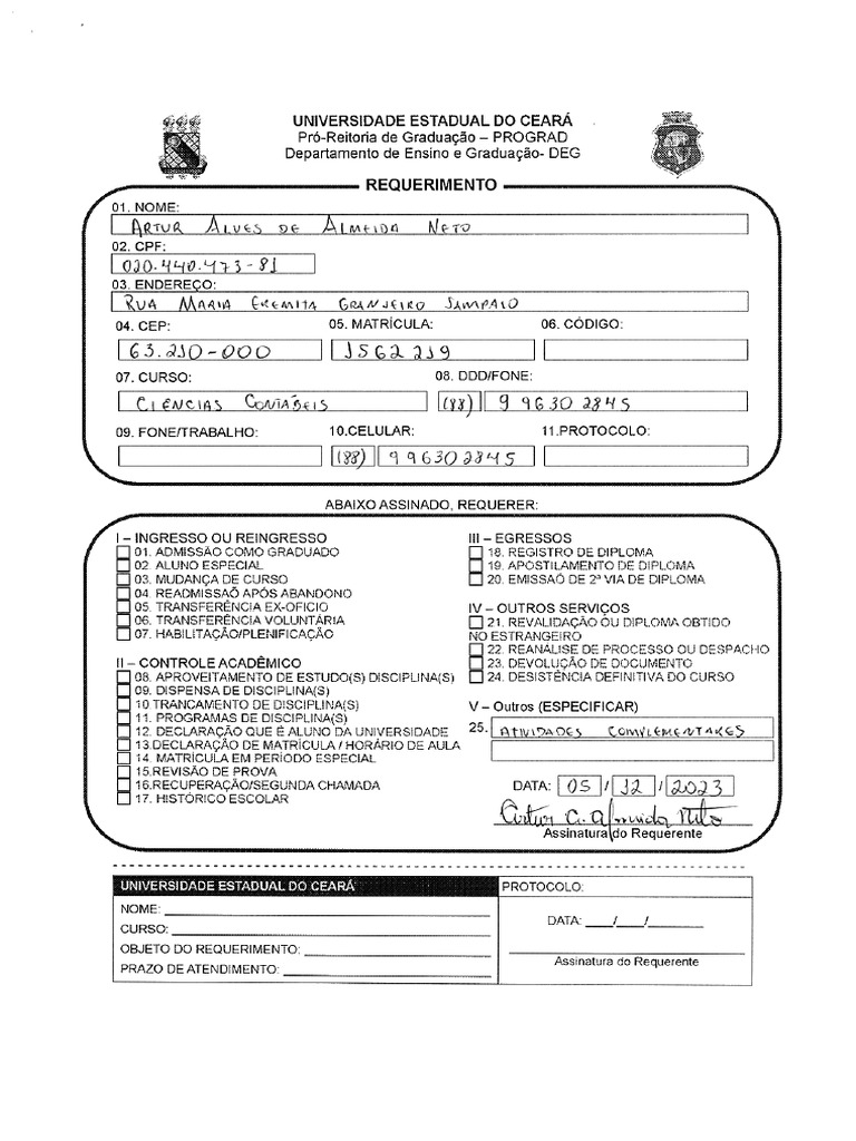 A Dossie Completo - Req + Quad Ativ + Cert | PDF