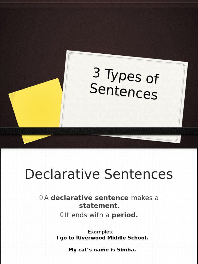 Three Types of Sentences | PDF