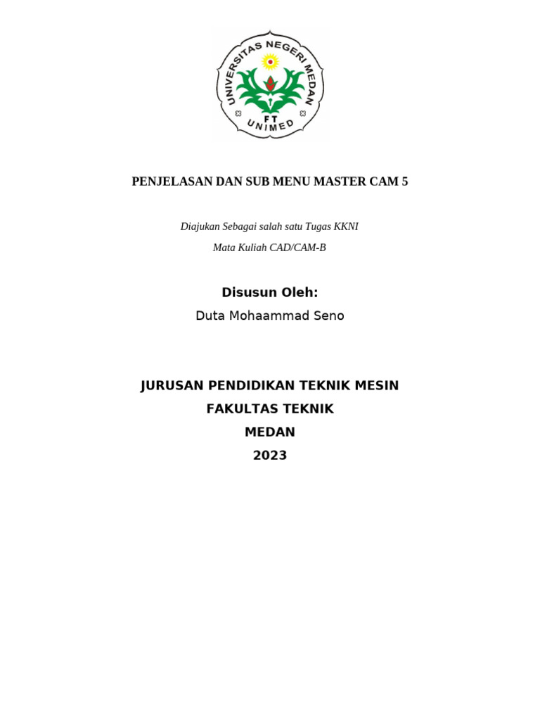 Panduan Mastercam 5: Gambar 2D & 3D | PDF