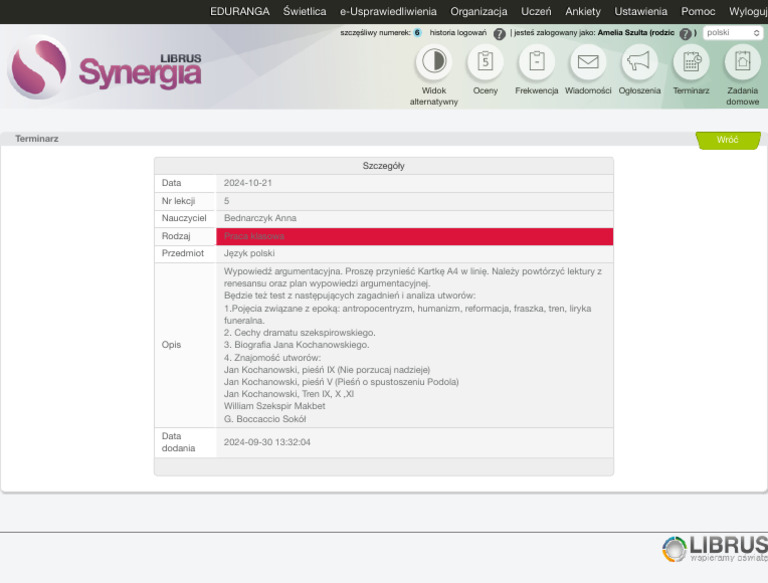 LIBRUS Synergia | PDF