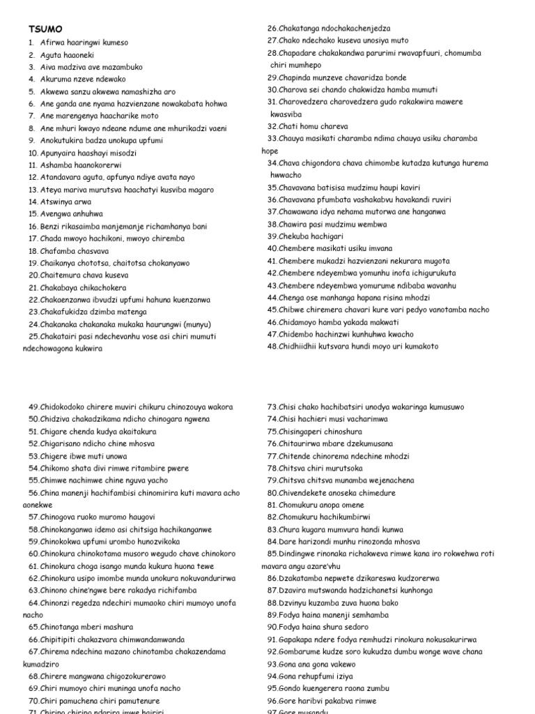 Shona Proverbs for Wisdom Seekers | PDF