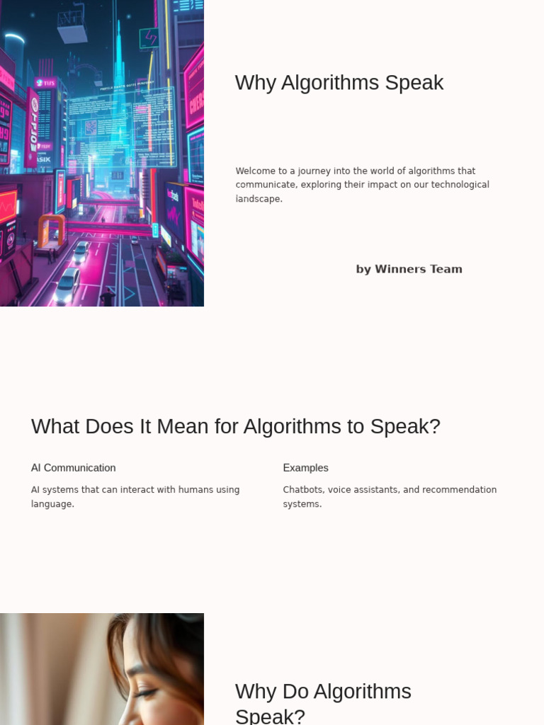 Why Algorithms Speak | PDF