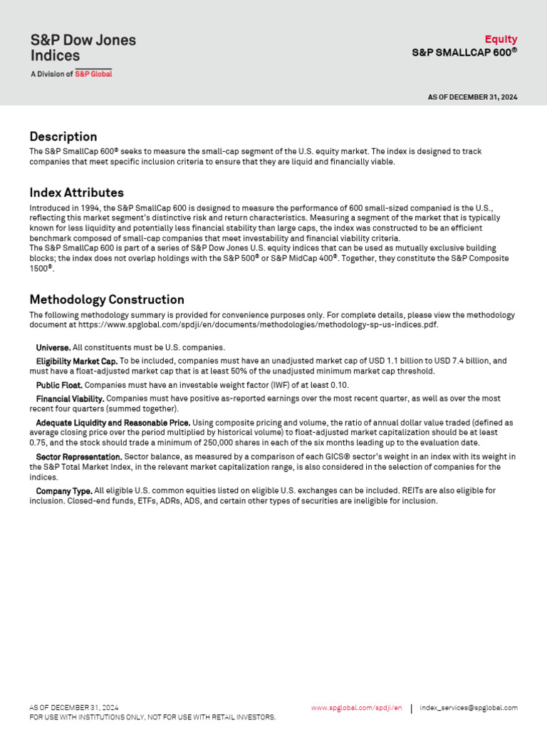Fs SP 600 | PDF | Exchange Traded Fund | Stock Market Index