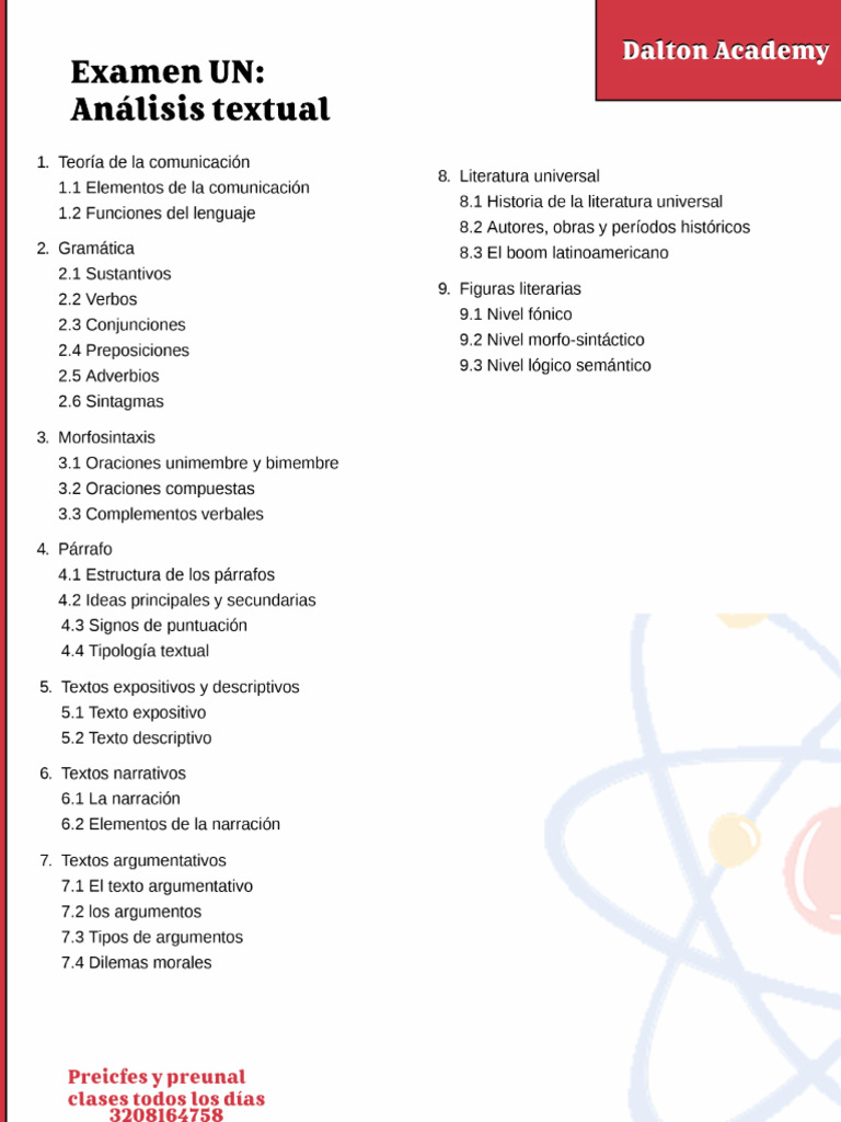 Temario Analisis Textual | PDF