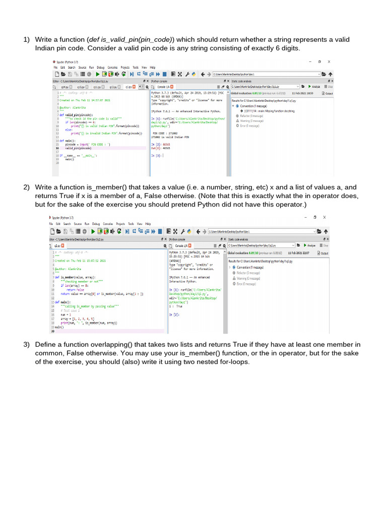 Nalanda Python Assignment Day-1 Ans | PDF | String (Computer Science) | Function (Mathematics)