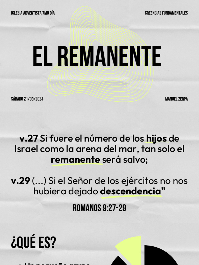 El Remanente | PDF | Noé | Libro de revelación