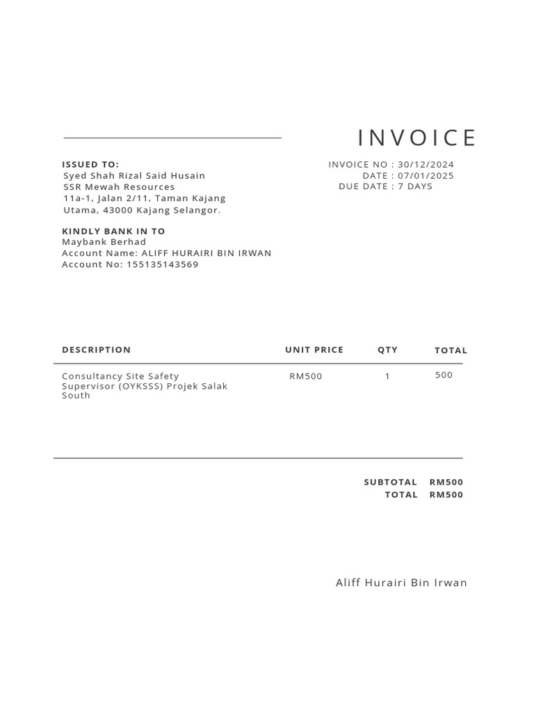 Invoice Dec | PDF