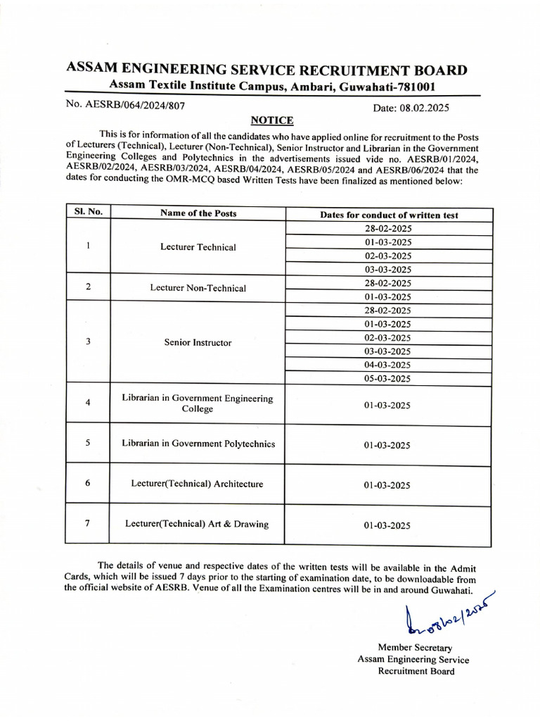 Exam Schedule | PDF