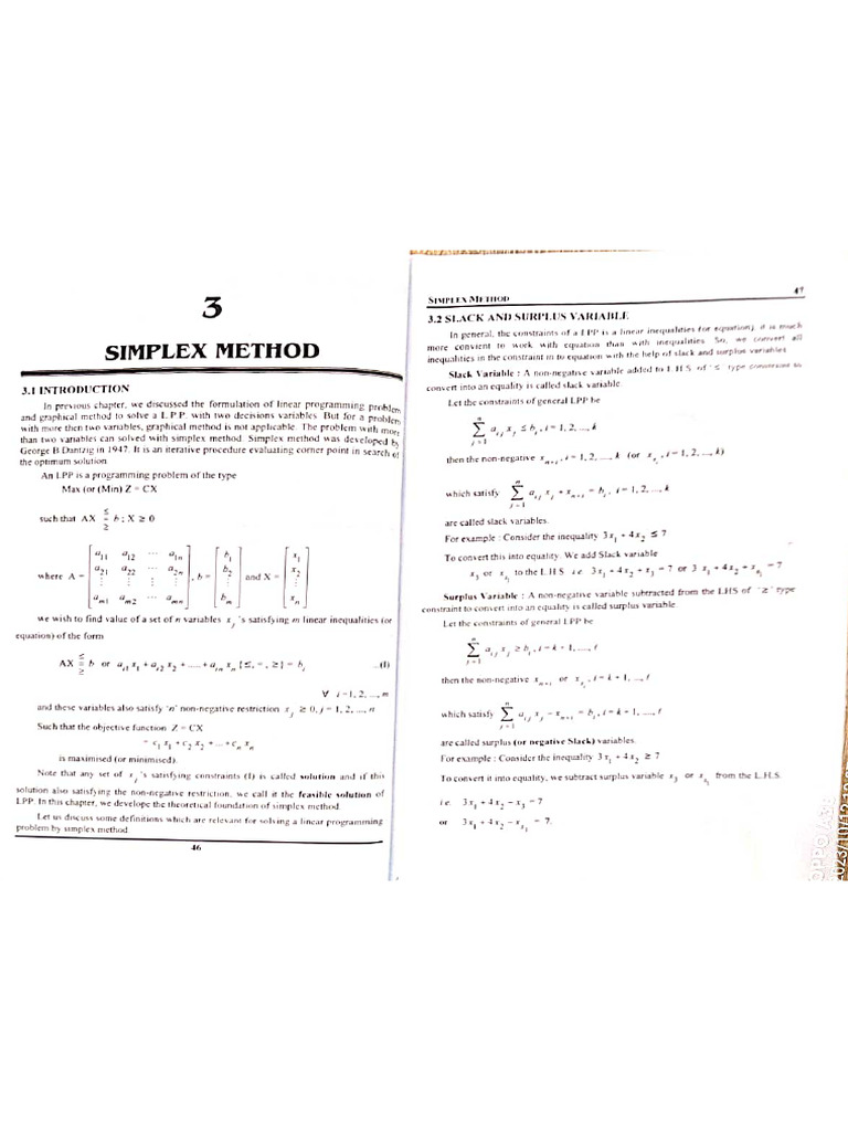 Simplex Method | PDF