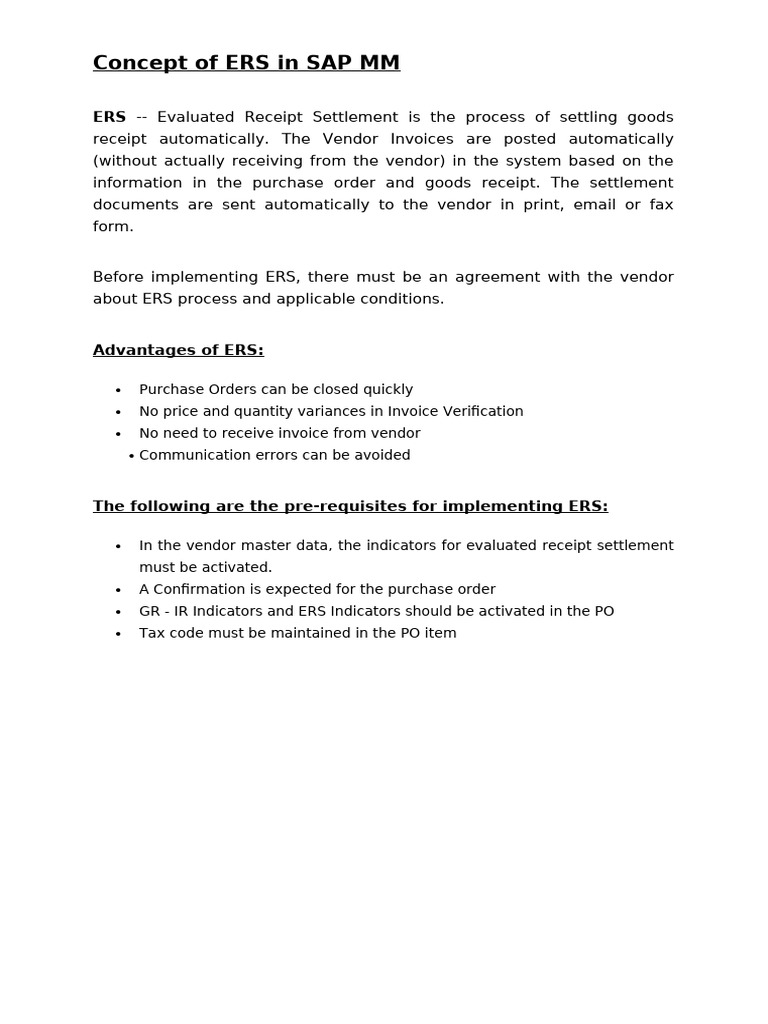 ERS_in_SAP_MM[1] | PDF