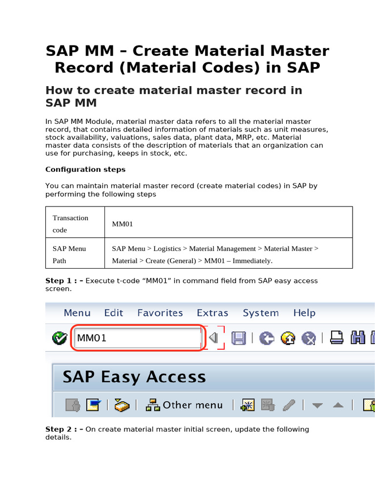 SAP MM | PDF | Procurement | Data