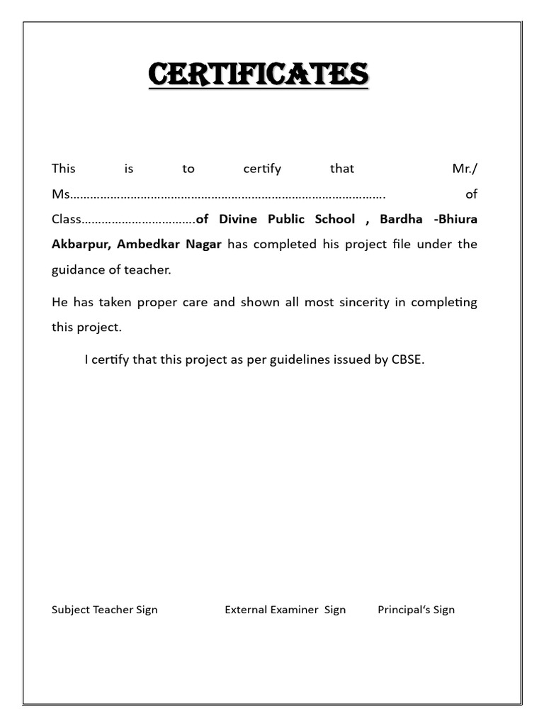 Certificates and Acknowledgement | PDF