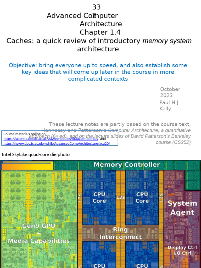 Ch01 Part3 Caches | PDF | Cpu Cache | Cache (Computing)