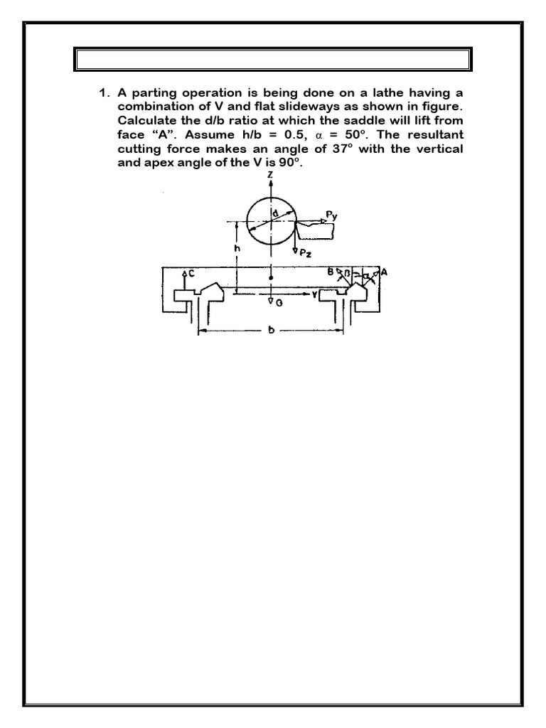 Lathe Slideway Calculations Guide | PDF