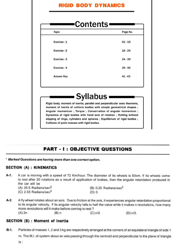 Rigid Body Dynamics | PDF