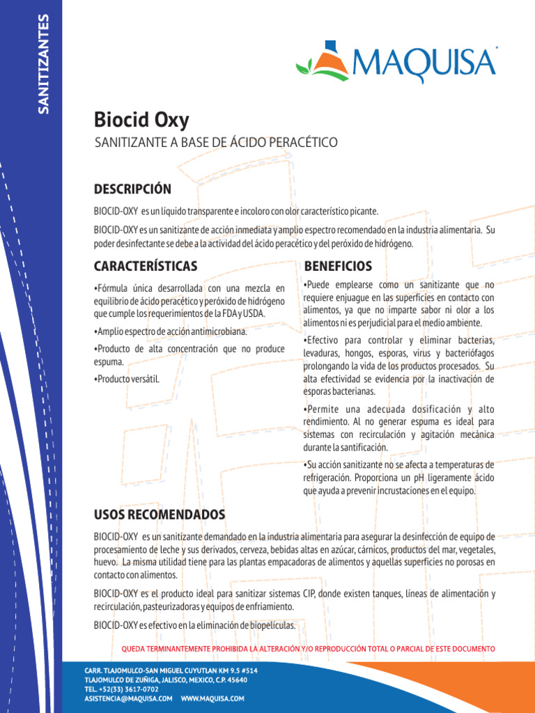 Biocid Oxy | PDF