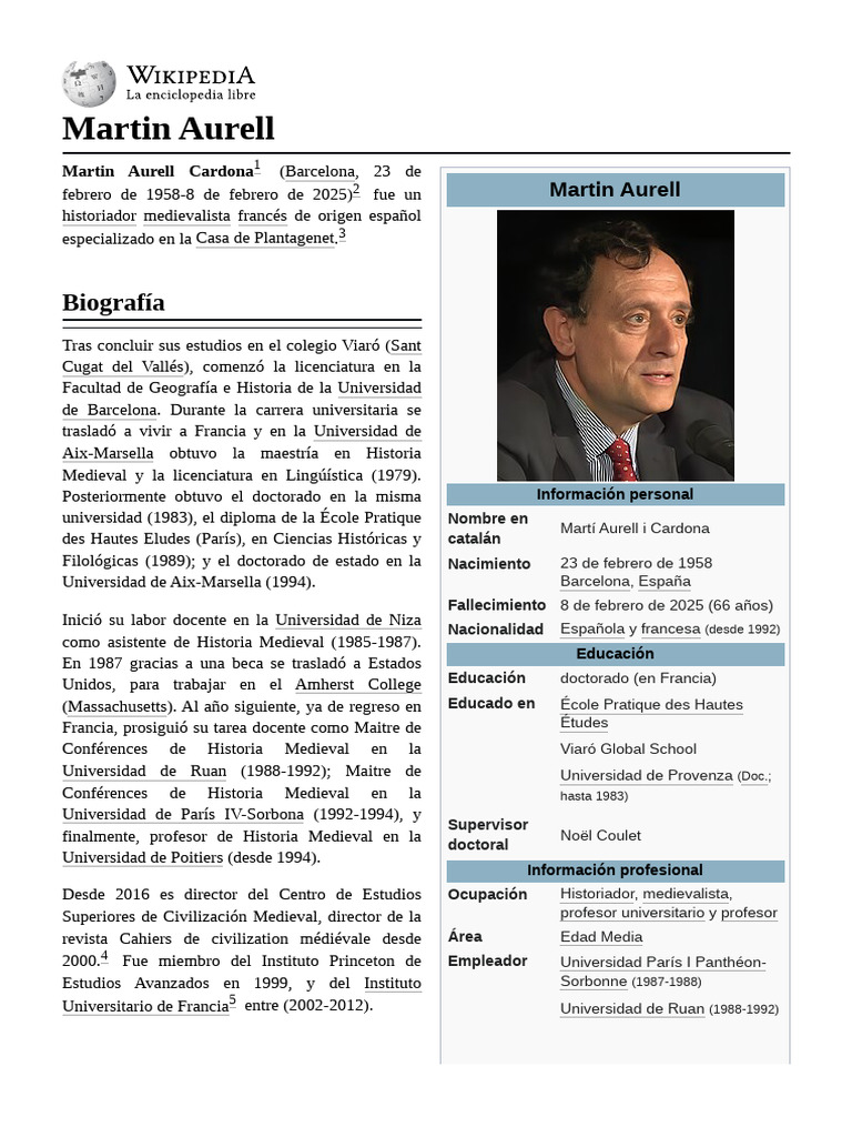 Martin Aurell | PDF | Edades medias | Educación en artes liberales