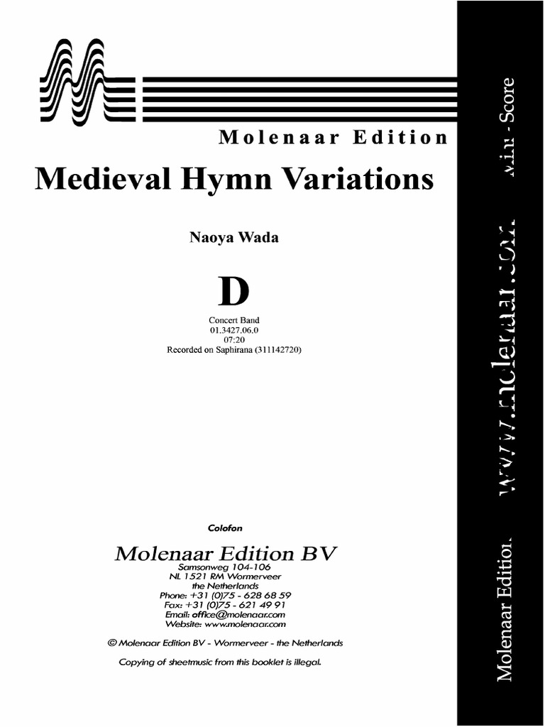 Martin Sobrino Medieval Hymn Variations (1) | PDF