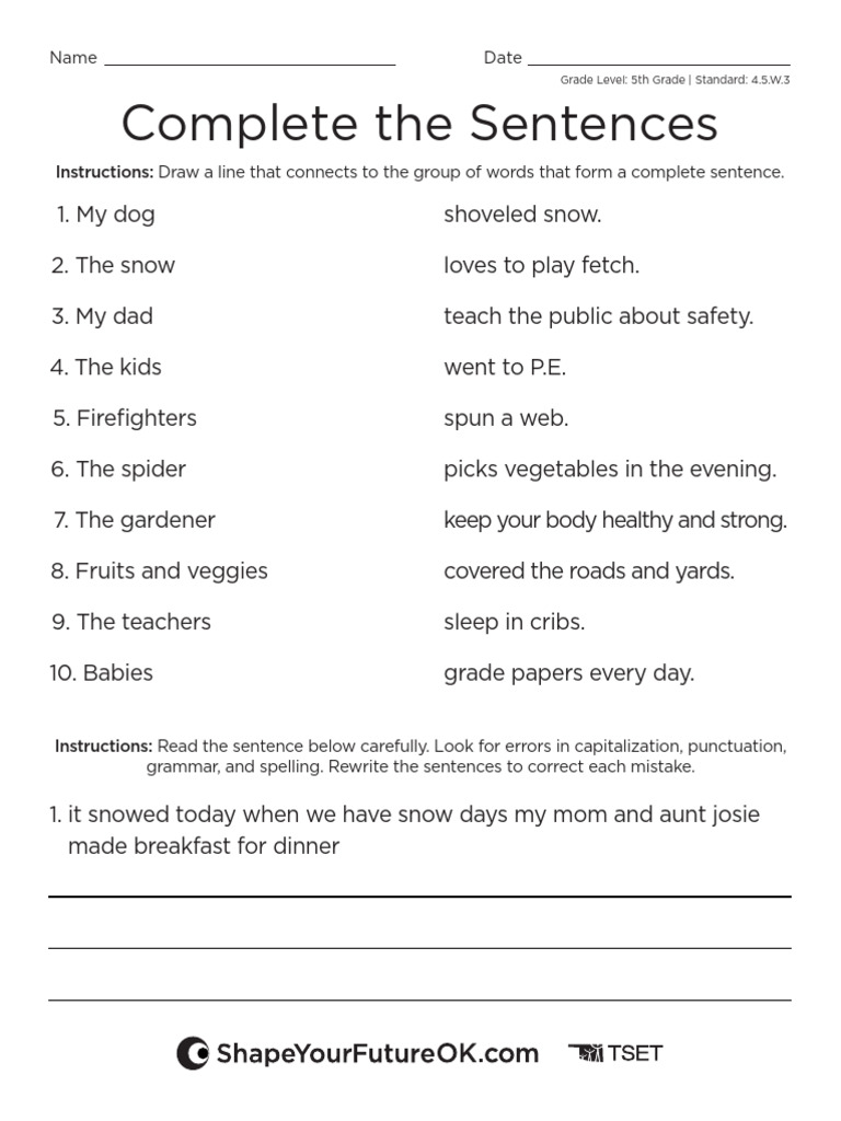 32041-TSET-23-04-SYF-PreK-5th-Grade-ELA-Classroom-Worksheets_5_F | PDF ...