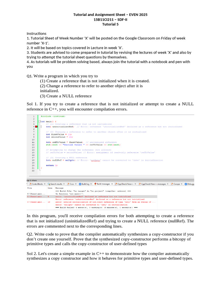 C++ Copy Constructor Tutorial | PDF | Constructor (Object Oriented Programming) | Programming