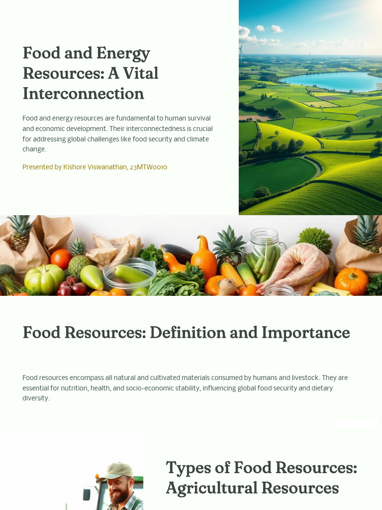 Food and Energy Resources A Vital Interconnection | PDF | Agriculture ...