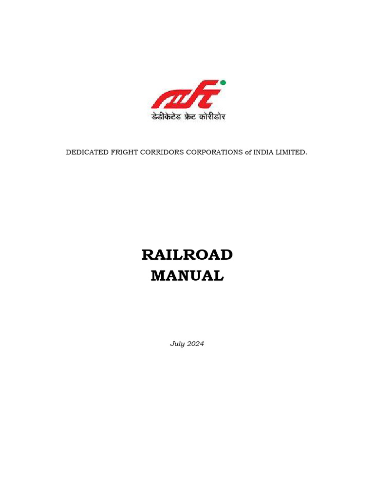 Rail Road Manual DFCCIL P-Way Manual | PDF | Rail Transport | Rail ...