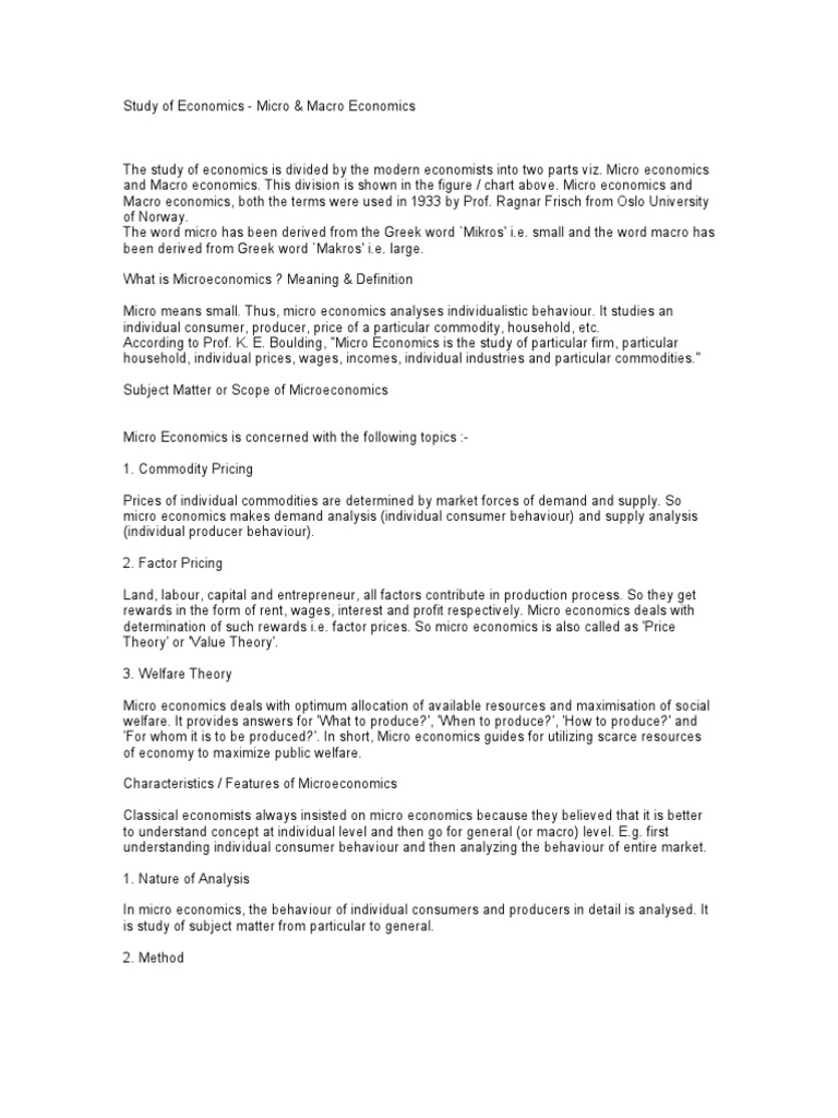 Micro Economics | PDF | Microeconomics | Economic Theories