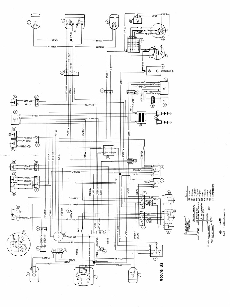 BMW 81 R65 Wiring Diagram 1-16-09 | PDF