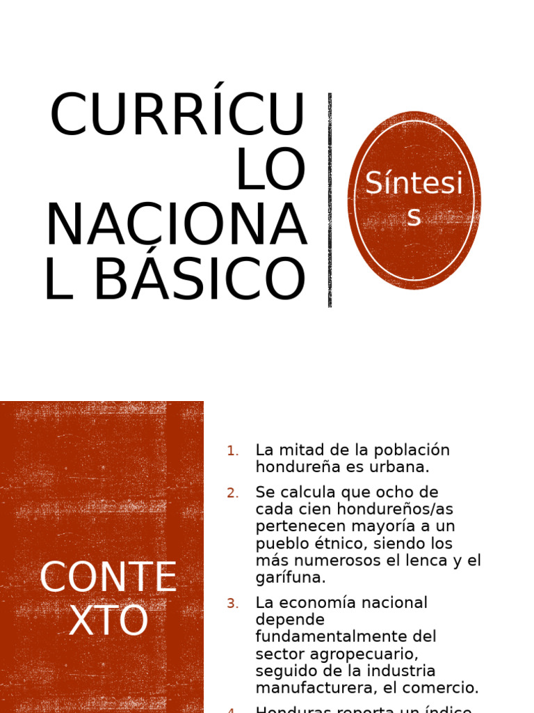 Currículo Nacional Basico | PDF | Educación primaria | Honduras