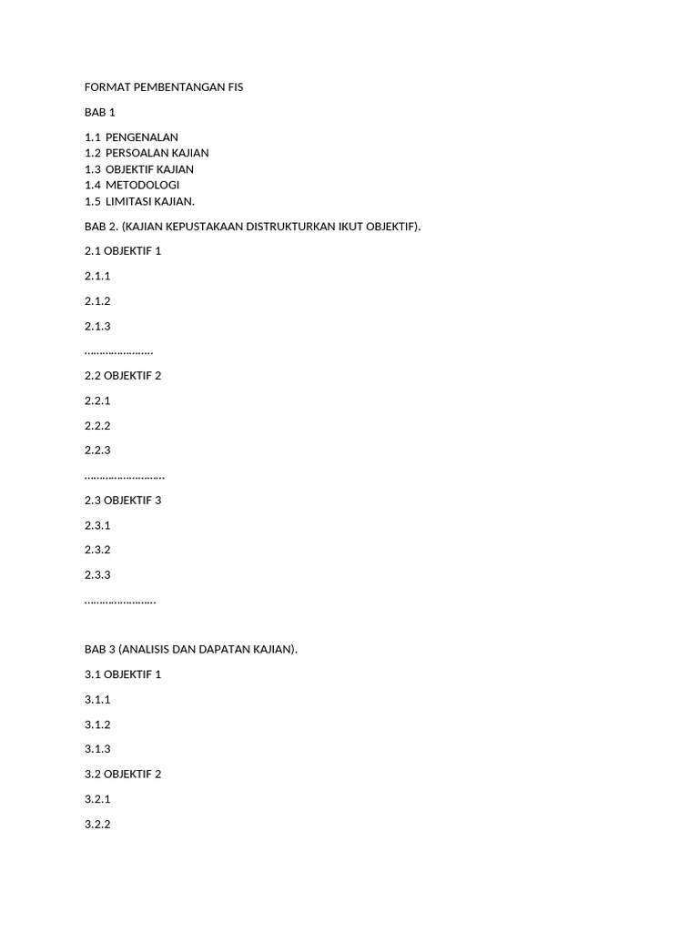 Format Pembentangan Fis | PDF