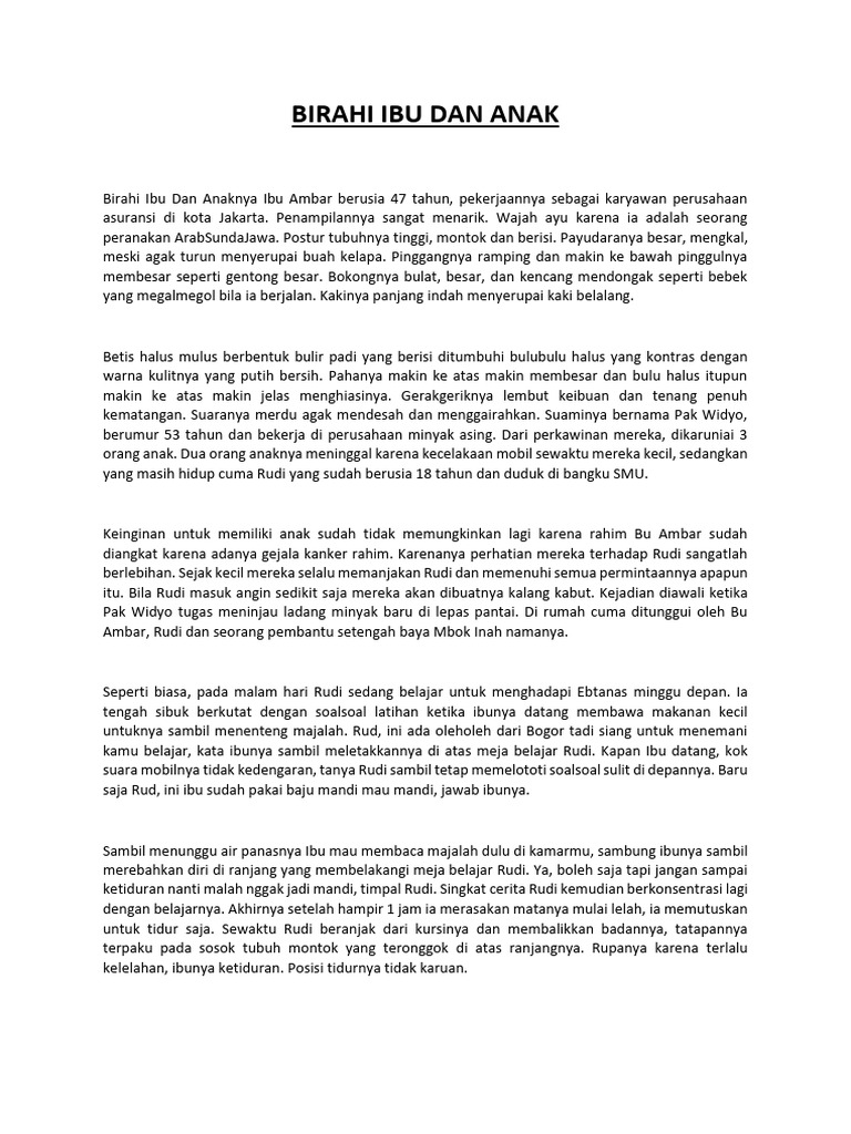 Salinan BIRAHI IBU DAN ANAK | PDF