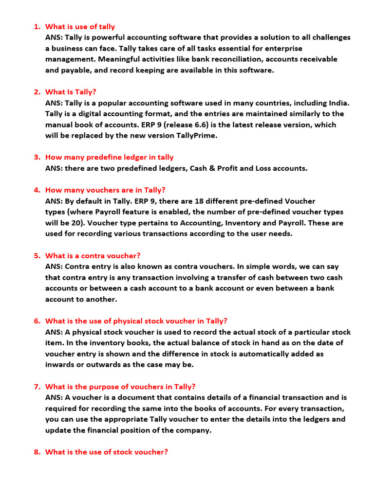 Basic Tally Definition | PDF | Debits And Credits | Invoice