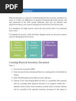 Physical Inventory Tutorial MI01, MI02, MI04, MI07 | PDF | Inventory