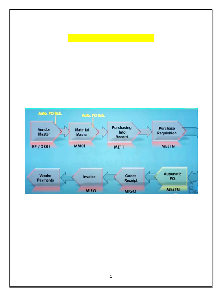 Automatic Purchase Order in Sap MM | PDF