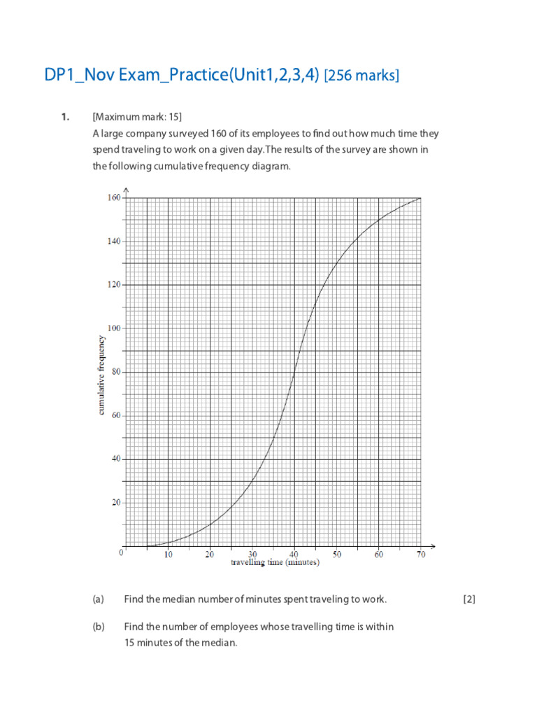 DP1 Nov Exam Practice Unit1 2 3 4 SLWS | PDF | Mathematics
