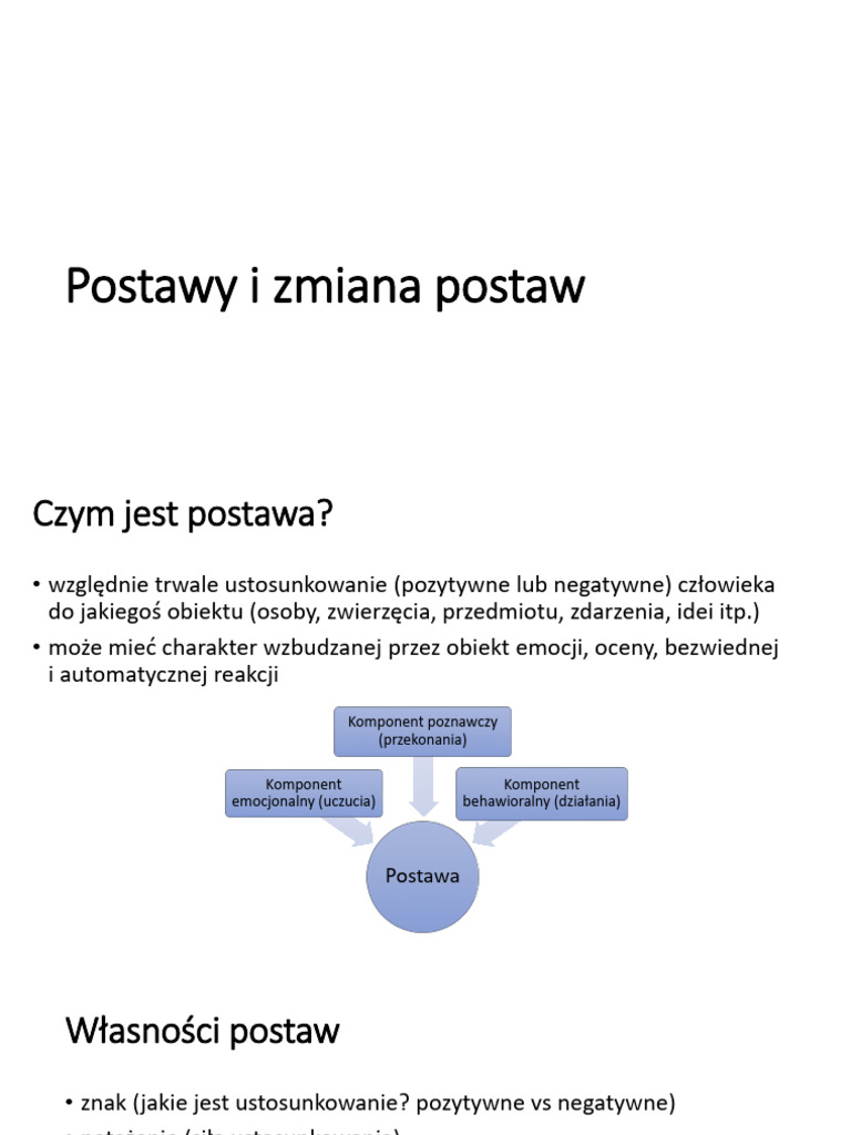 Postawy i zmiana postaw | PDF
