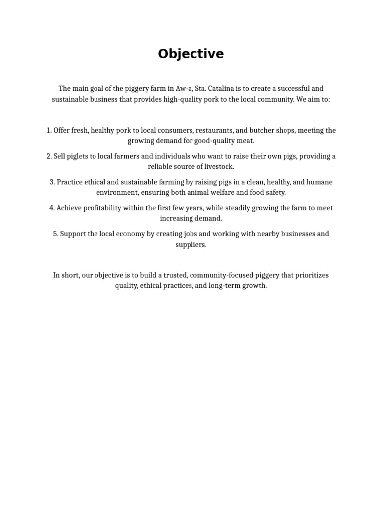 Entrepreneurship Objective | PDF