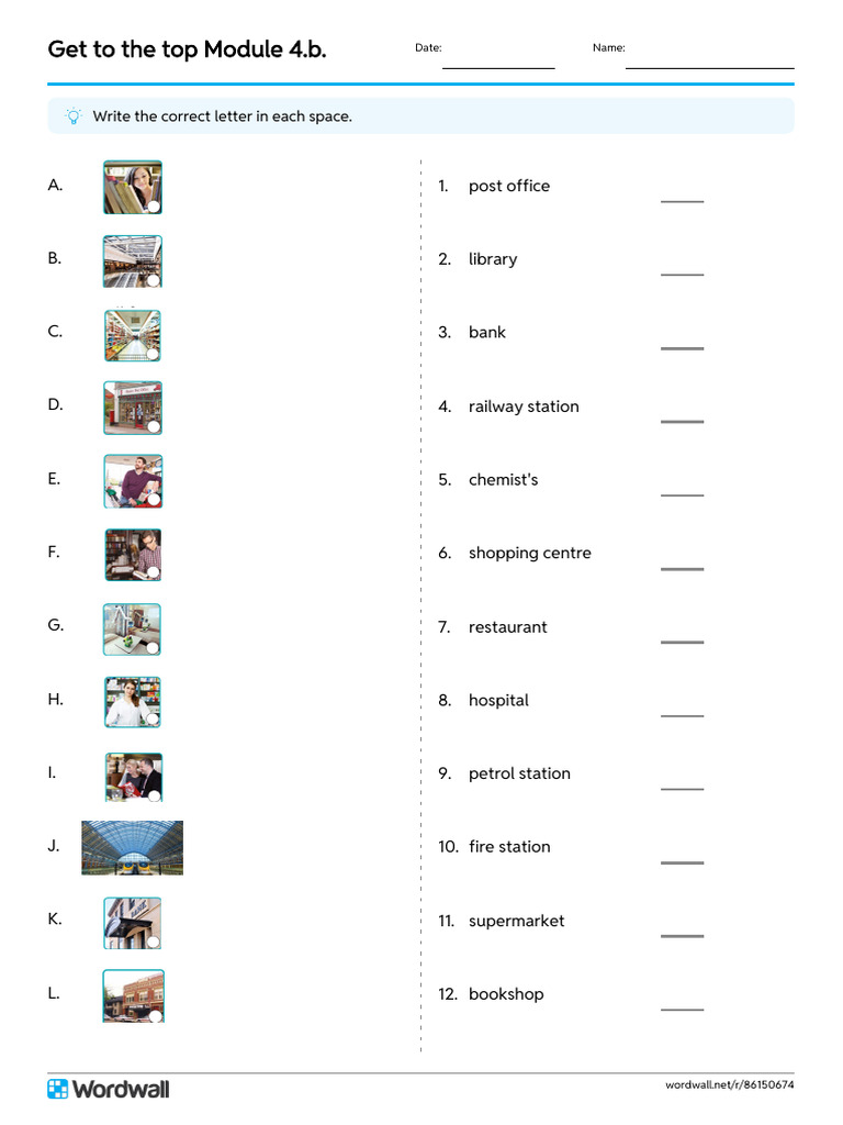 Get To The Top Module 4b Match Up Write The Answer | PDF