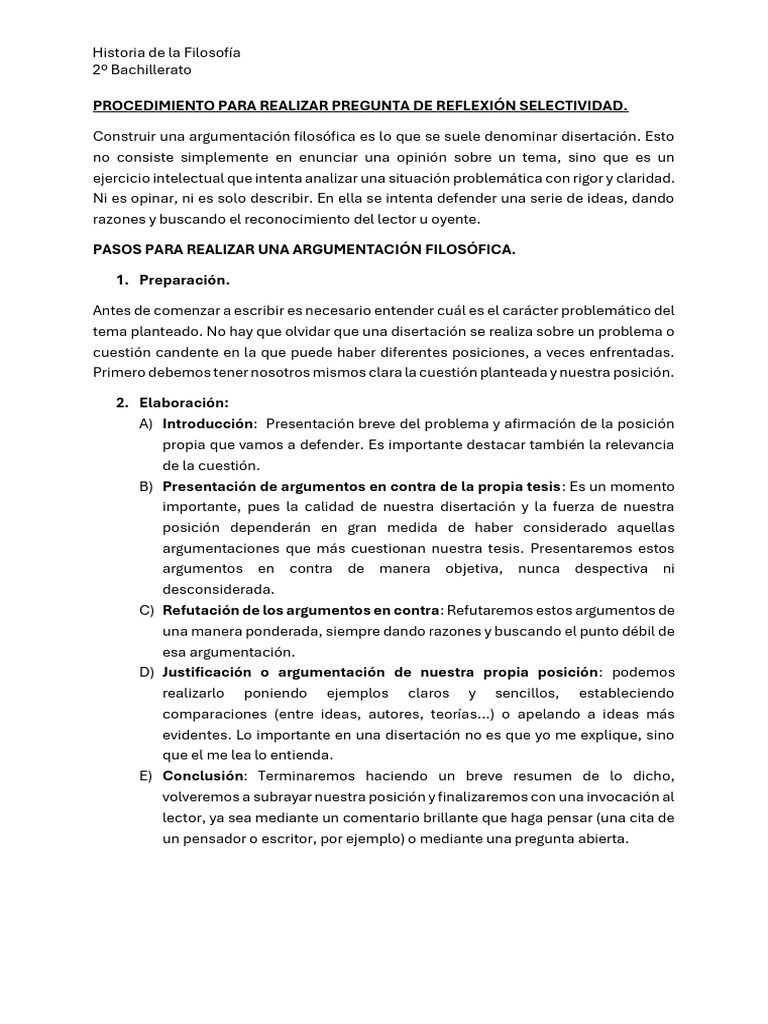 Guia para Realizar Pregunta de Reflexion Evau | PDF